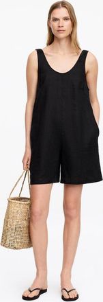 Arket Kurzer Jumpsuit Aus Leinen -Schwarz