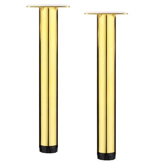 Generic Schwarze Sofabeine Aus Metall (10, 12, 13 cm) - Ersatz F&uuml;r M&ouml;bel Wie B&uuml;cherregale, Tische, Schr&auml;nke, Kommoden Mit Verstellbaren, Rutschfesten Fu&szlig;kappe