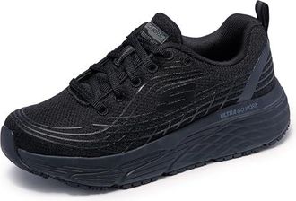 Skechers Femme Relaxed Fit Max Cusioning Elite SR Outsole Chaussure de Professionnel de la santé, Noir, 37 EU