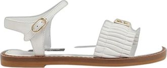 Dolce & Gabbana Sandalo in pelle drappeggiata - - Shoes - Damen - Wei&szlig; - 36 EU
