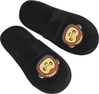 Generic Pantoufles Femmes Singe mignon Respirant Chaussons en Feutre Confortable Unisex Chausson Maison Int&eacute;rieur Maison L