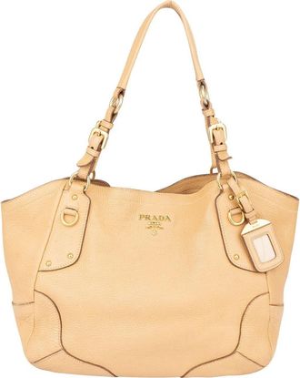 Prada Crossbody Bags - Prada Beige Calfskin City Handbag - Gr. unisize - in Beige - f&uuml;r Damen