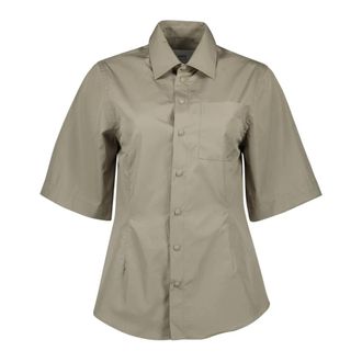 Ami Baumwollhemd Fr&uuml;hjahr-Sommer Kollektion 2025 - - Blouses & Shirts - Damen - Grau - S