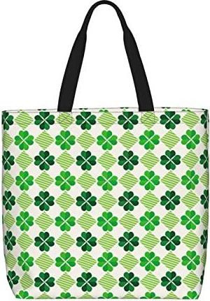 Generic Sac De Courses La Saint-Patrick Sac &Agrave; Bandouli&egrave;re En Toile R&eacute;utilisable De Grande Capacit&eacute; Sacs &Agrave; Main, Pour Tous Les Jours, Filles, &Eacute;cole, Shopping