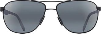 Maui Jim lunettes de soleil teint&eacute;es Castles &agrave; monture pilote - Noir
