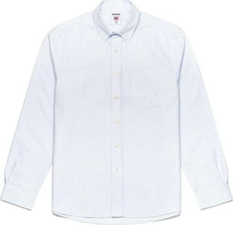 Sebago Homme, Chemises, Bleu, Taille: XL Chemise à Manches Longues Boutonnée Doubling