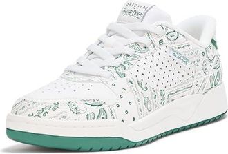Skechers Baskets Koopa-Court Paisley pour homme, blanc/vert, 41.5 EU