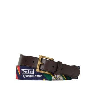Polo Ralph Lauren Homme, Accessoires, Multicolore, Taille: XS Polo Bear Needlepoint Belt