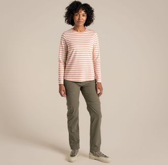 Craghoppers Akona T-Shirt f&uuml;r Damen, Nosilife, Lang&auml;rmlig (Ton)