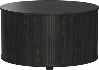 Vicco Table basse Selva, Noir, 80x80cm avec porte coulissante, Vicco