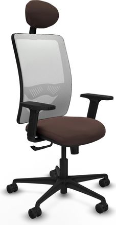 Piqueras y Crespo Stuhl f&uuml;r Home Office Zulema mit 2D-Armen, h&ouml;henverstellbarer Lendenwirbelst&uuml;tze und festem Kopfteil, ausgestattet mit Sincro 3 Positionen und Schneid