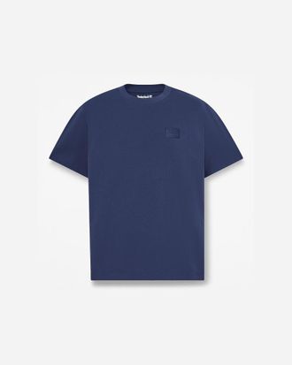Timberland Kurzarm-T-Shirt mit Silikonaufn&auml;her f&uuml;r Herren in Dunkelblau, Herren, Blau, Gr&ouml;&szlig;e
