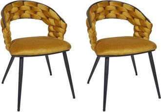 Paris Prix Paris Prix - Lot de 2 Chaises Design Sawyer 82cm Jaune Moutarde