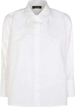 Fabiana Filippi Femme, Blouses et Chemises, Blanc, Taille: 40 FR Diamond-Stitch Cotton Shirt