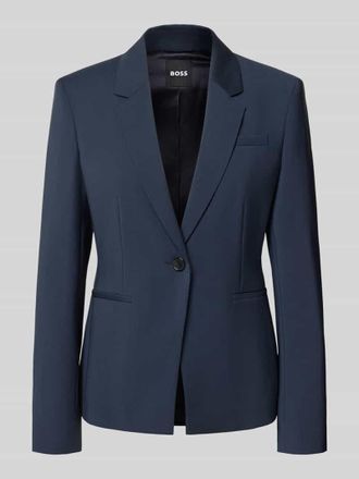 HUGO BOSS Regular Fit Longblazer aus Wolle mit Paspeltaschen