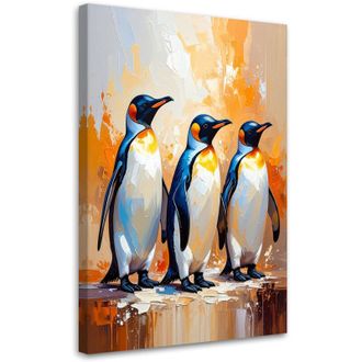 Artgeist Tableau d&eacute;co Pingouins color&eacute;s Oiseaux 60x90