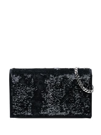 Saint Laurent sac &agrave; bandouli&egrave;re monogramm&eacute; Kate (2017) - Noir