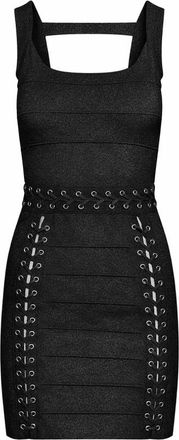 John Richmond Femme, Robes, Noir, Taille: 42 FR Structured Neckline Short Dress