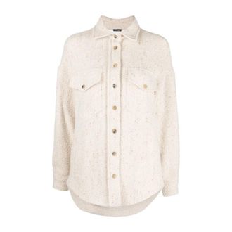 Kiton Casual Beige Wolle Kaschmir Seidenjacke - - Blouses & Shirts - Damen - Beige - 2XS