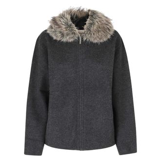 Semicouture Veste en fausse fourrure et shearling - Femme - Vestes - Gris - Taille: 38 FR