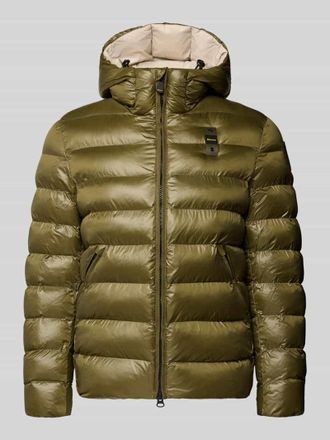 Blauer Steppjacke mit Zweiwege-Rei&szlig;verschluss Modell ADAMS