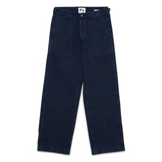 President's Slub Cotton Fatigue Hose - - Trousers - Herren - Blau - W34