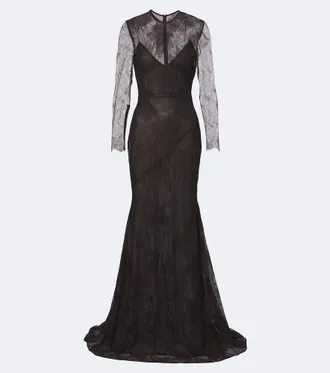 Alex Perry Robe longue en dentelle