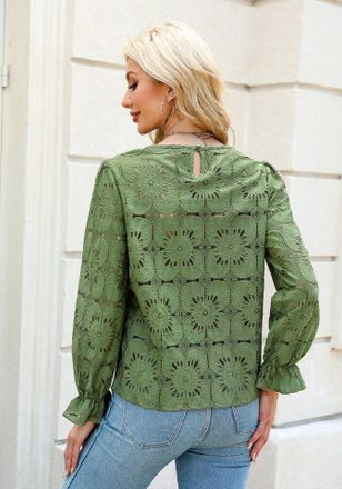 Cupshe Blusentop Romantisches Strick Top aus Spitze