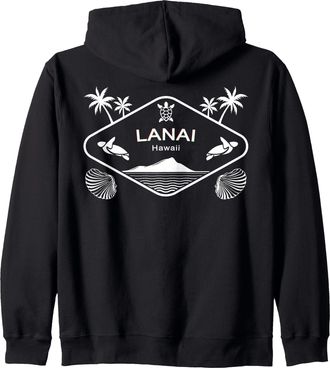 Cervera & Team Hawaii Lanai Hawaii Palmen Meeresschildkr&ouml;te Souvenir Kapuzenjacke