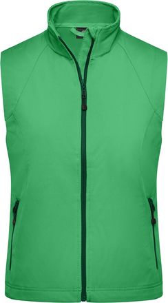 James & Nicholson Damen Softshell Weste - Taillierte Weste aus elastischem Softshell | Farbe: green | Grösse: XXL