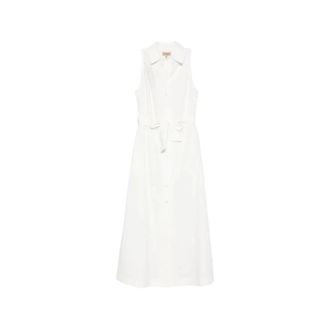 Woolrich Baumwoll-Popeline-Hemdkleid - - Dresses - Damen - Wei&szlig; - M
