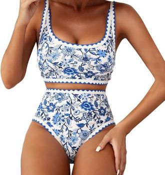 Generic Ensemble bikini pour femme - &Eacute;l&eacute;gant et sexy - Deux pi&egrave;ces - Triangle - Col en V - Maillot de bain push-up - Maillot de bain incurv&eacute; - Haut de bikini 