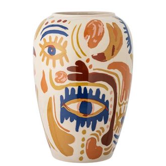 Bloomingville Horus Vase, Orange, Steingut, T22xH32 cm