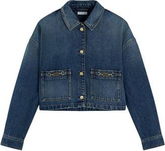 Tommy Hilfiger Veste courte &agrave; d&eacute;tail m&eacute;tallique sur poche en coton