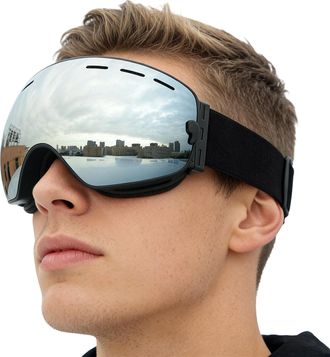 Generic Skibrille,Beschlagfreie Weitwinkel Schutzbrille Mit Klarer Und Weiter Sicht | Winter Snowboard Goggles f&uuml;r Schnee und K&auml;lte | F&uuml;r Sport Im Winter Outd