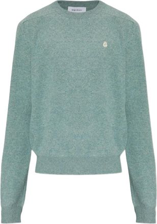 Alexander McQueen pull &agrave; col rond - Bleu