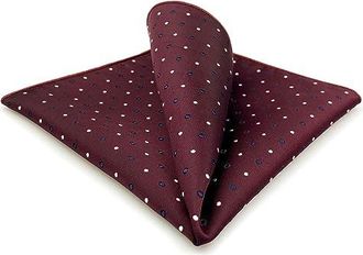 Shlax & Wing Carré de poche homme bordeaux à pois pour mariages