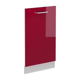 Vicco Panneau de lave-vaisselle R-Line, Rouge bordeaux Haute brillance, 45cm sans PT, Vicco