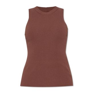 Rick Owens Feingeripptes Tanktop - - Tops - Damen - Rot - S