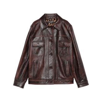 Dolce & Gabbana Jacke mit Klappentaschen - - Jackets - Damen - Braun - L