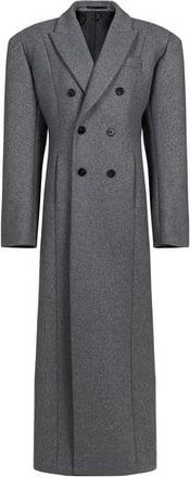 LGN Louis Gabriel Nouchi Manteau long en laine m&eacute;lang&eacute;e