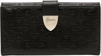 Gucci Portefeuille long vintage doccasion - Femme - Pre-owned - Noir - Taille: ONE Size