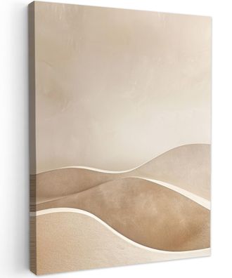 MuchoWow © Wandbilder 30x40 cm Wohnzimmer Wanddeko Schlafzimmer Zimmerdeko Wandgemälde Zimmer Deko auf Wand Dekoration Wall Art Beige - Hügel - Muster