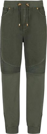 Balmain Homme, Jeans, Vert, Taille: W31 Jean loose en denim et jersey