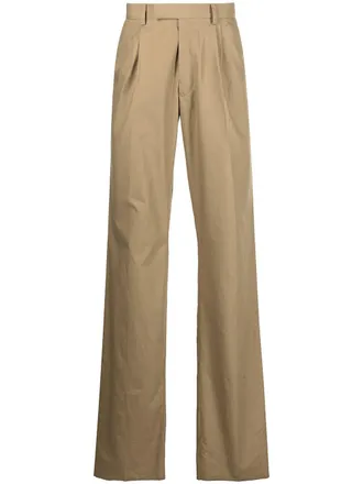 Amiri pantalon droit &agrave; plis creux - Marron