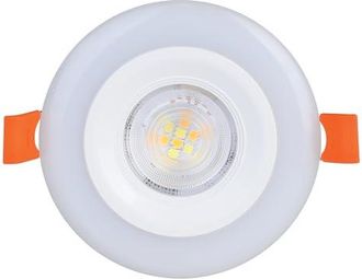 Eglo 3er Set LED Einbaustrahler Calonge RGB, Deckenspot flach mit Fernbedienung, Deckenstrahler dimmbar, Kunststoff in Wei&szlig;, Farbwechsel, warmwei&szlig;-kaltwei&szlig;