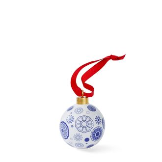 Spode Blau Italienische 7cm Keramik Weihnachtskugel - Speichen