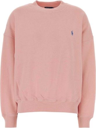 Polo Ralph Lauren Femme, Sweatshirts et sweats &agrave; capuche, Rose, Taille: 36 FR SweaT-shirt oversize en m&eacute;lange de coton