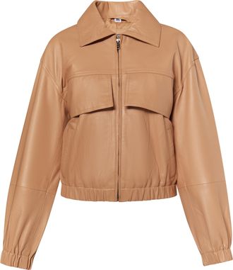 Dreimaster Dreimaster Lederblouson Damen Kamel