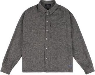Dime Surchemise effet tweed en laine m&eacute;lang&eacute;e